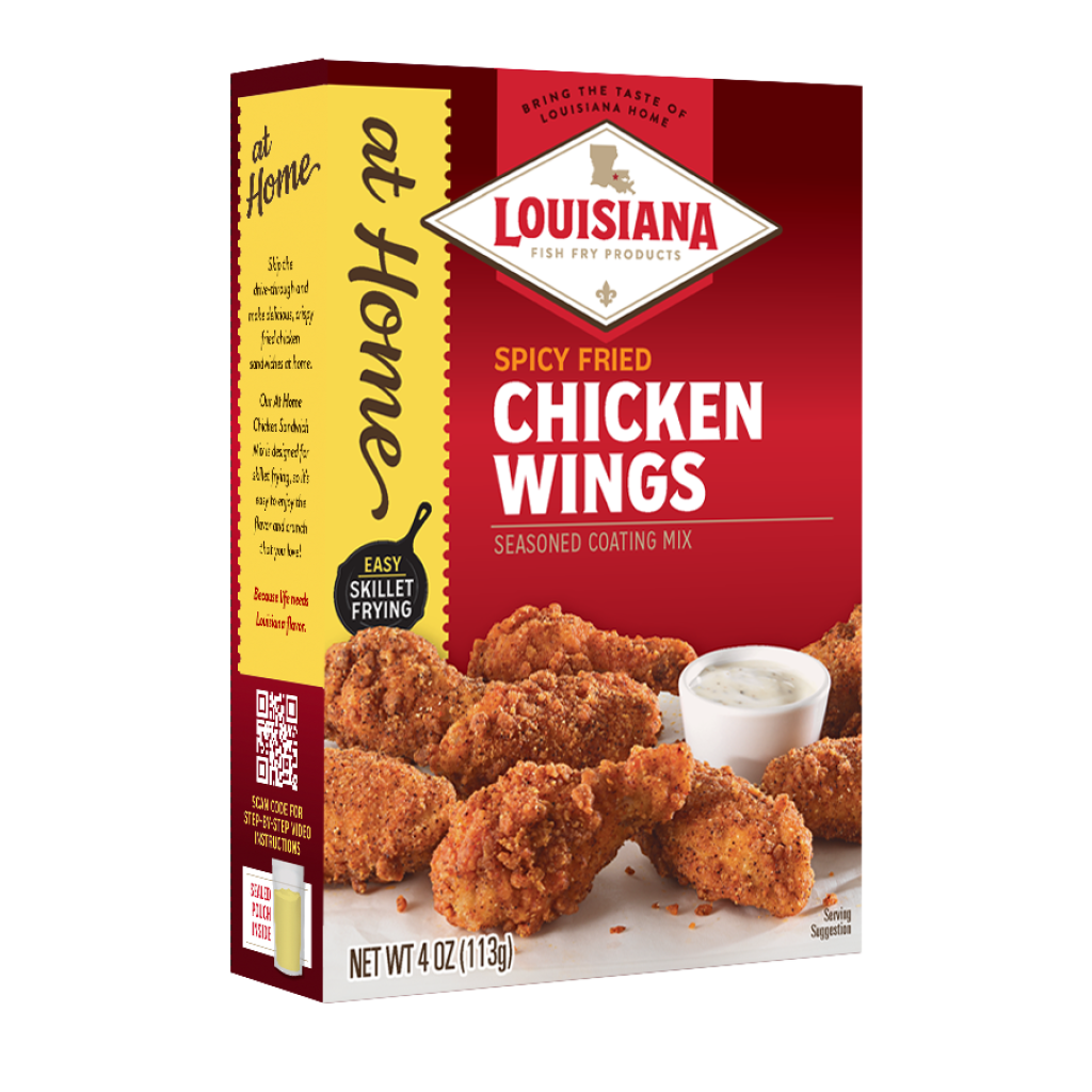 Louisiana Fish Fry At Home Spicy Chicken Wings Seasoned Coating Mix ...