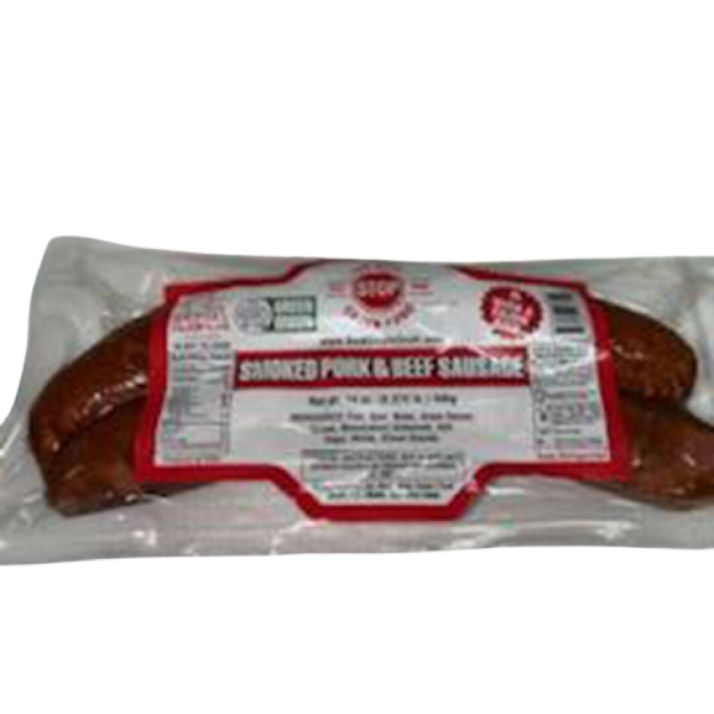 Best Stop Smoked Pork & Beef Sausage 14 oz - 850026987522