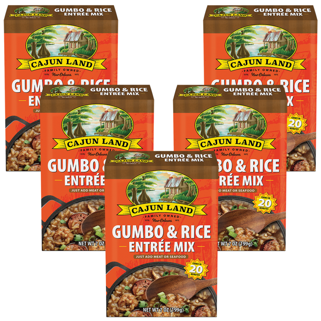 Cajun Land Gumbo & Rice Mix 7 oz Pack of 5 - 080617041061-5